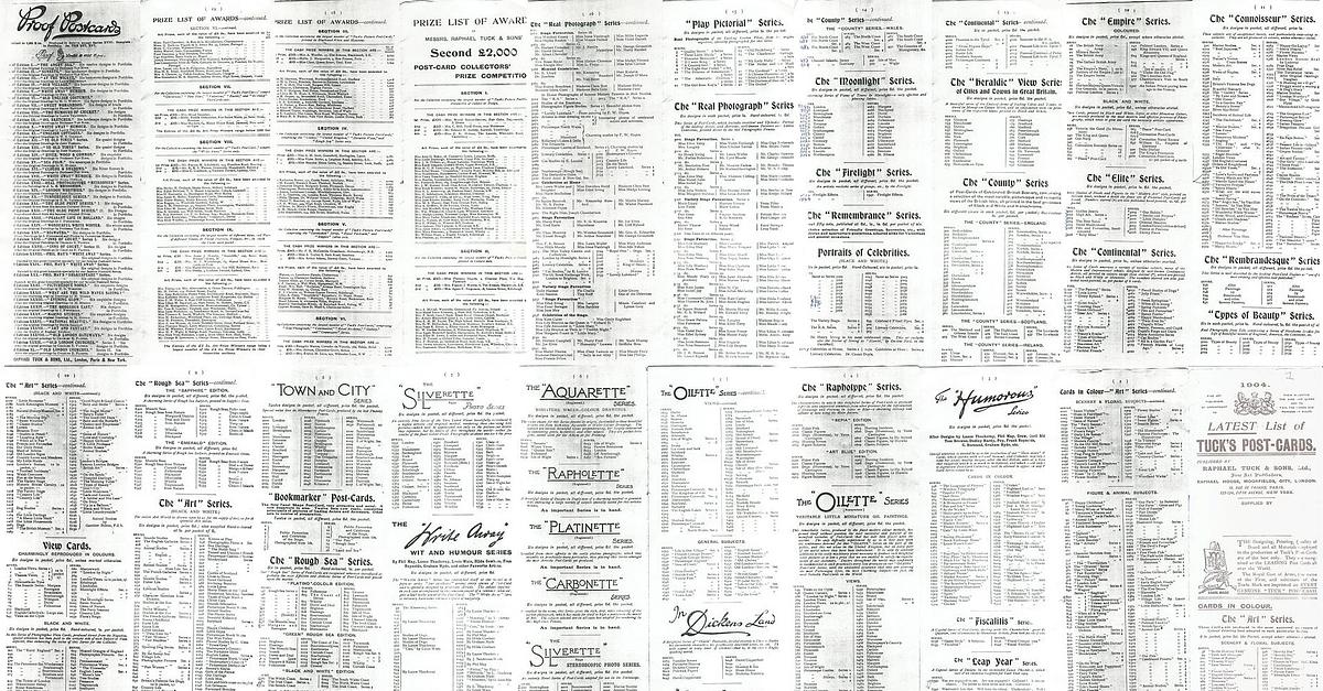 Book: 1904 LATEST LIST OF TUCK'S POST-CARDS Catalogue - TuckDB Catalogs